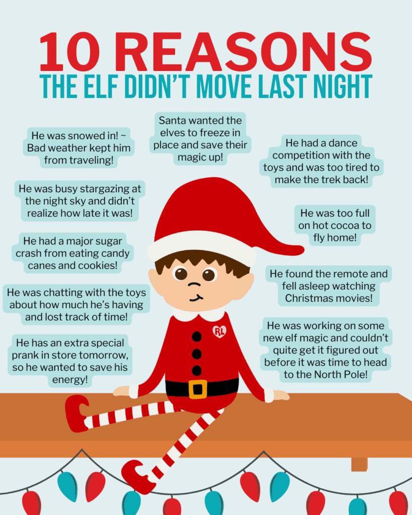 Why the Elf on the Shelf Didn't Move: 10 Fun Excuses that will make ...